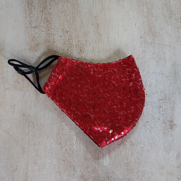 Accessories | Red Sequin Mask | Poshmark